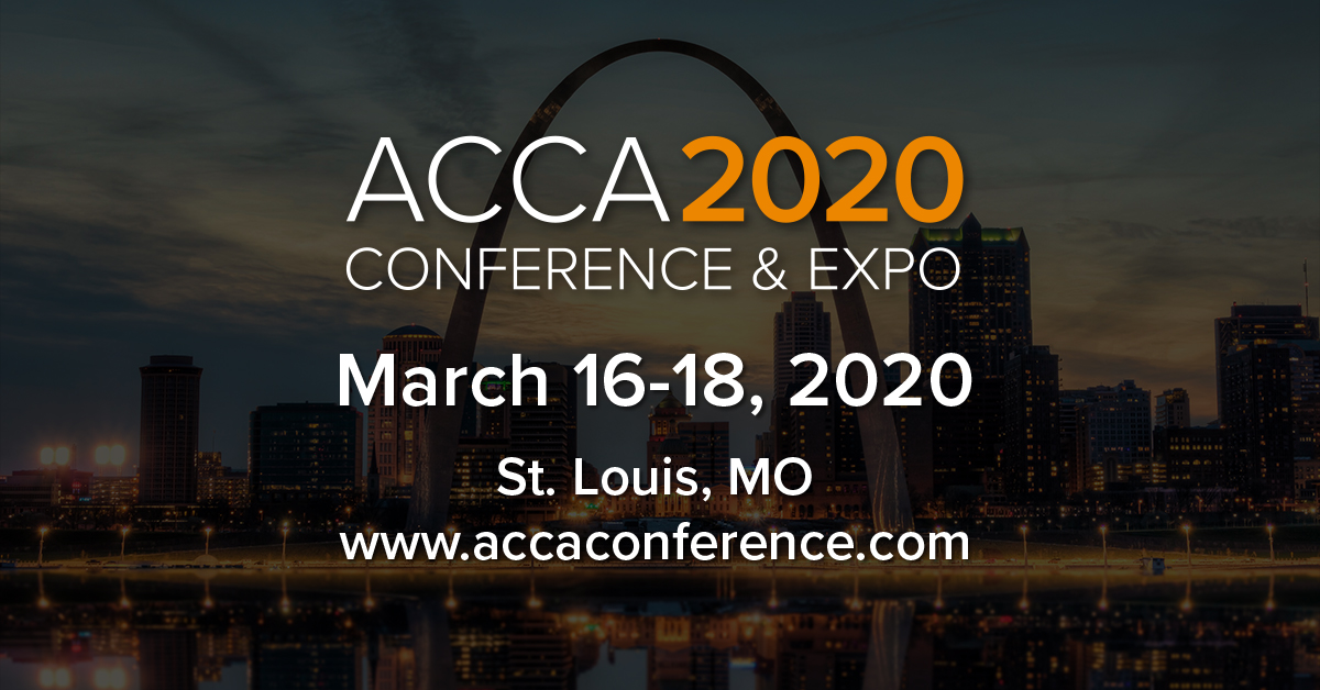 ACCA 2020 Conference & Expo | March 16-18, 2020 | St. Louis, MO
